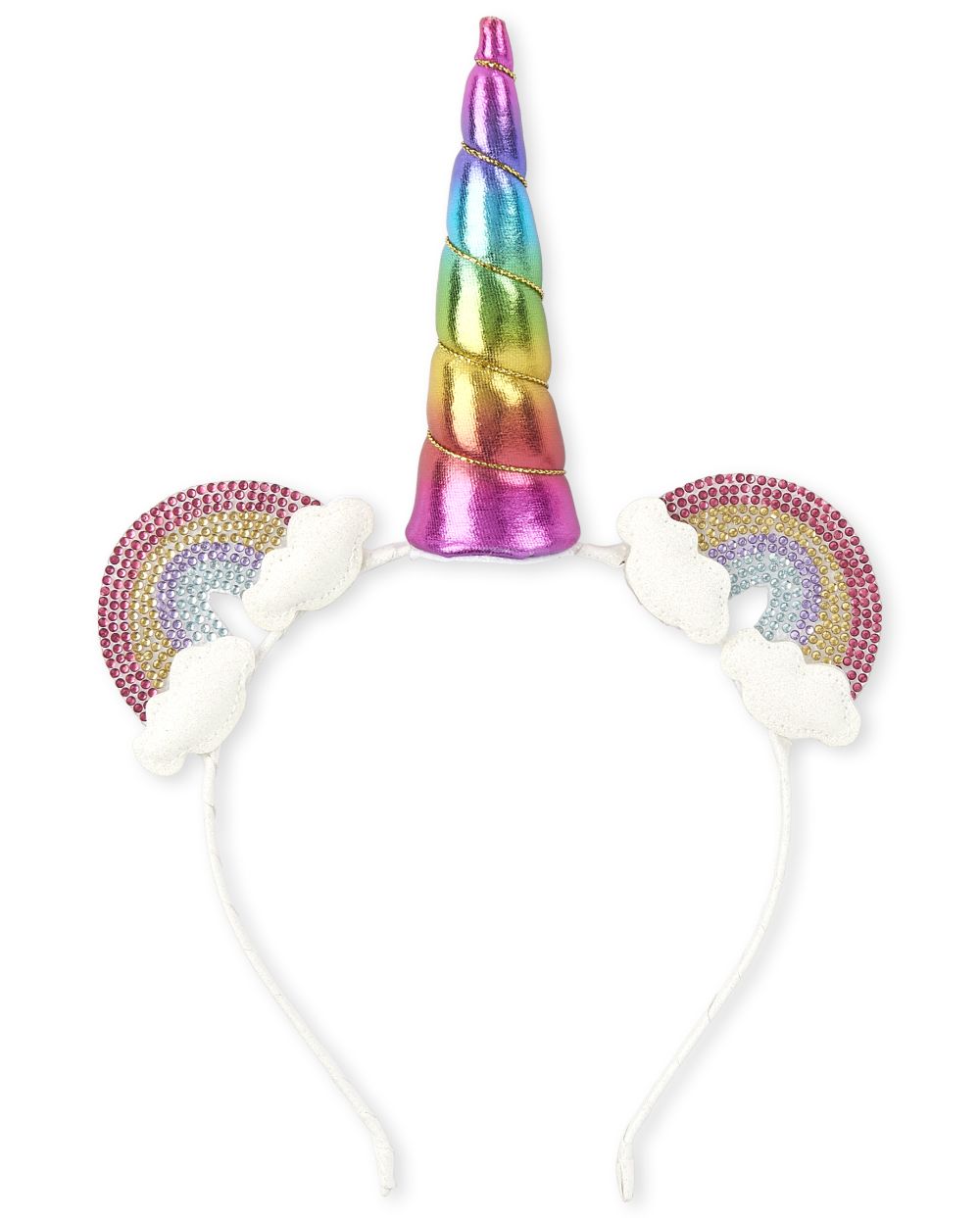 Girls Metallic Rainbow Unicorn Headband