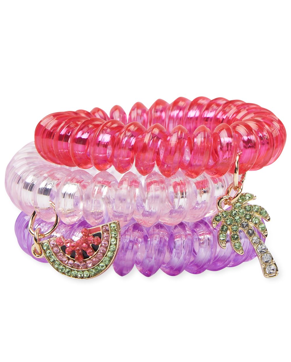 Girls Tropical Coil Bracelet 3-Pack