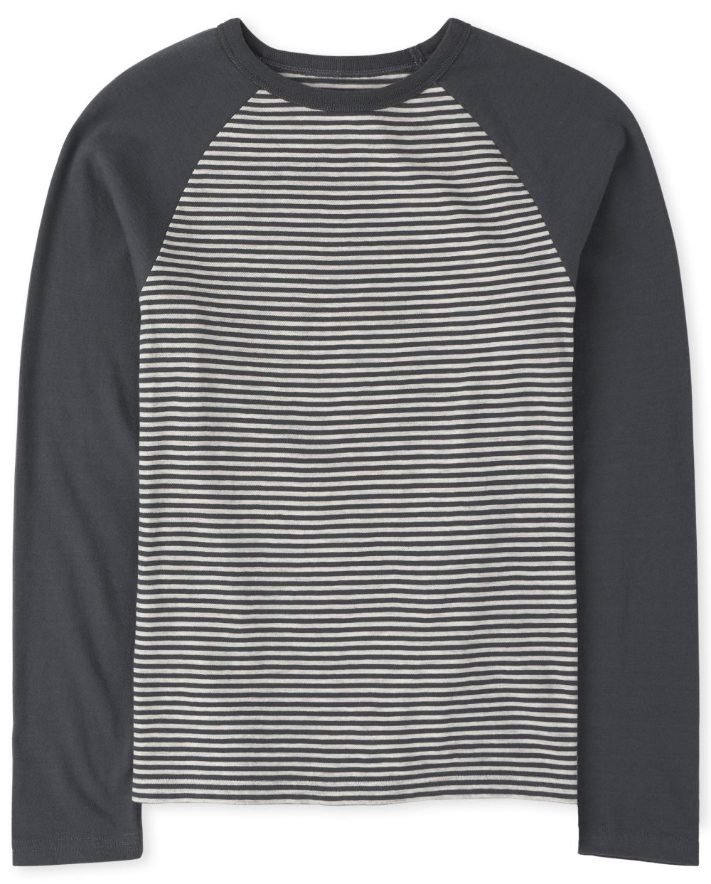 Boys Long Raglan Sleeve Striped Top
