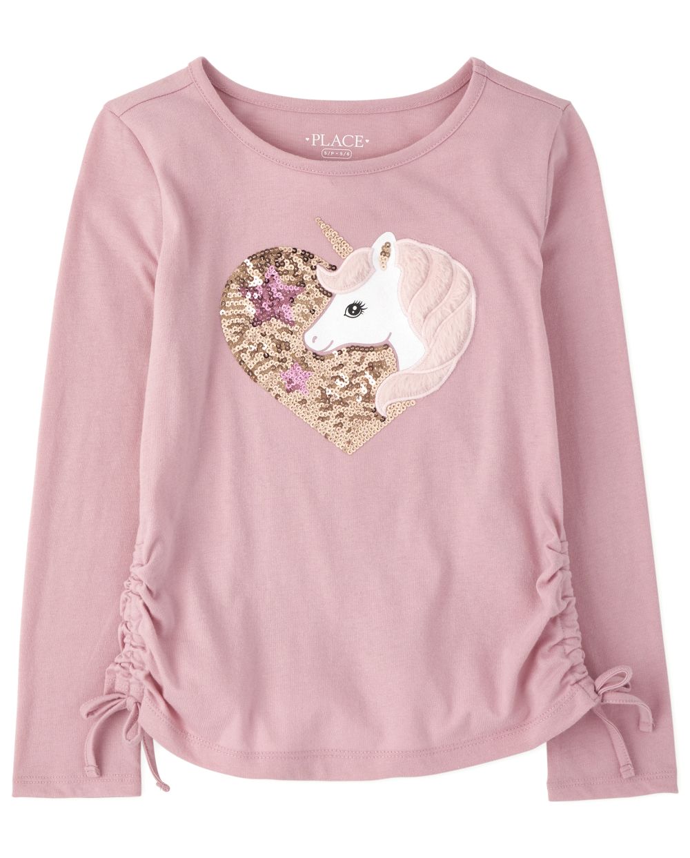 Girls Long Sleeve Fur Animal Graphic Side Tie Top Legging Top