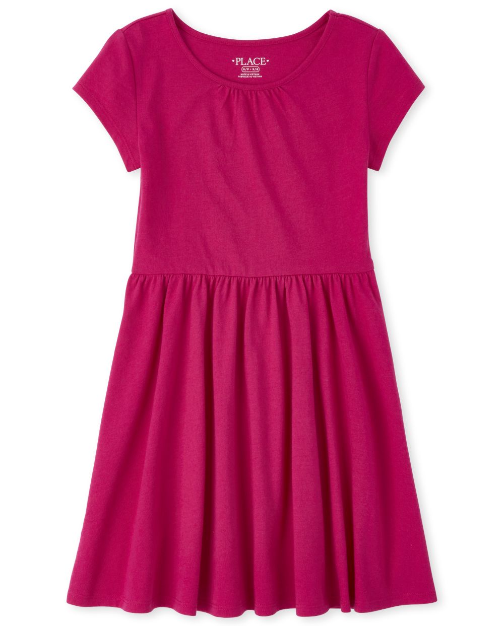 Girls Short Sleeve Knit Essential Skater Dress