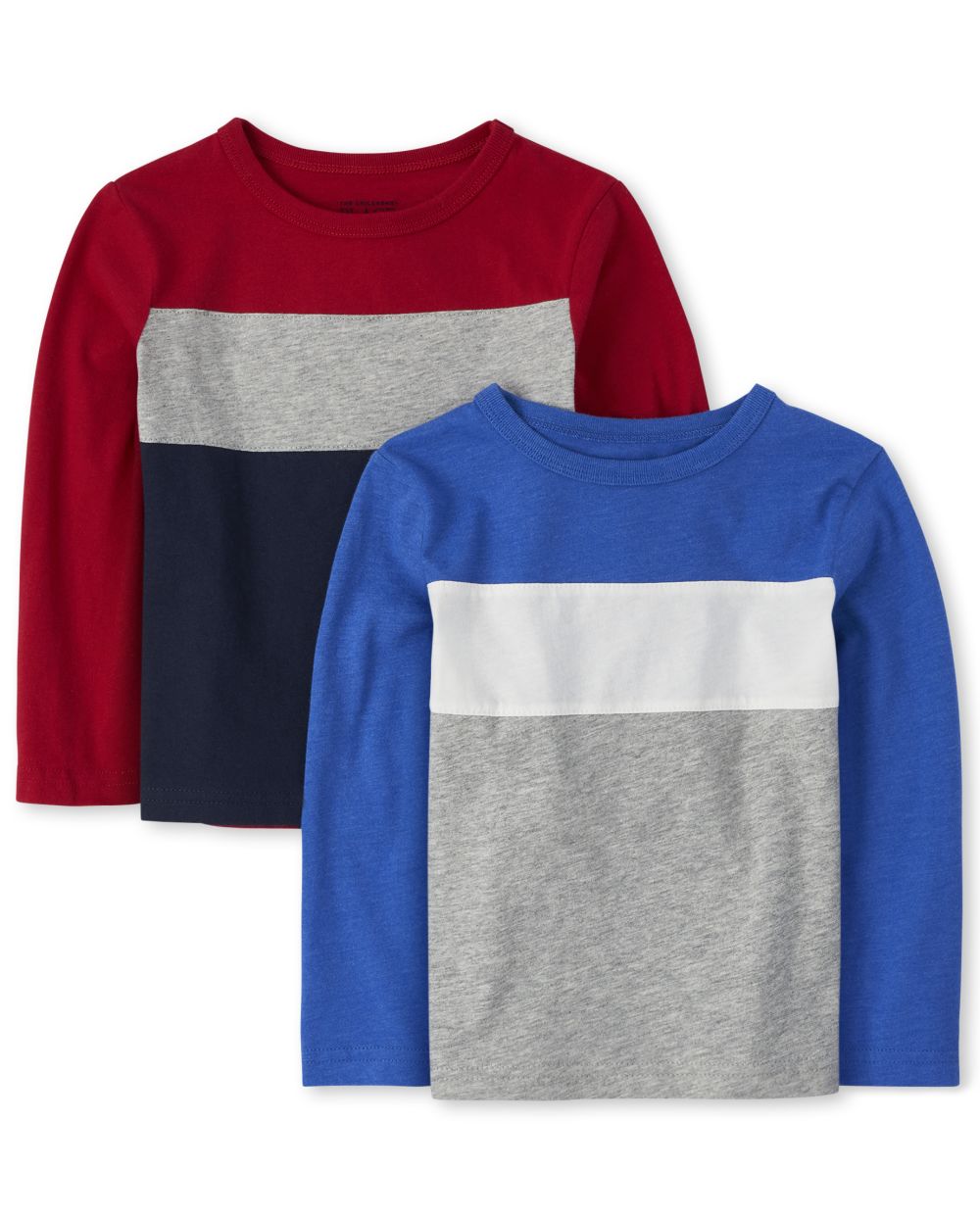 Baby And Toddler Boys Long Sleeve Colorblock Top 2-Pack