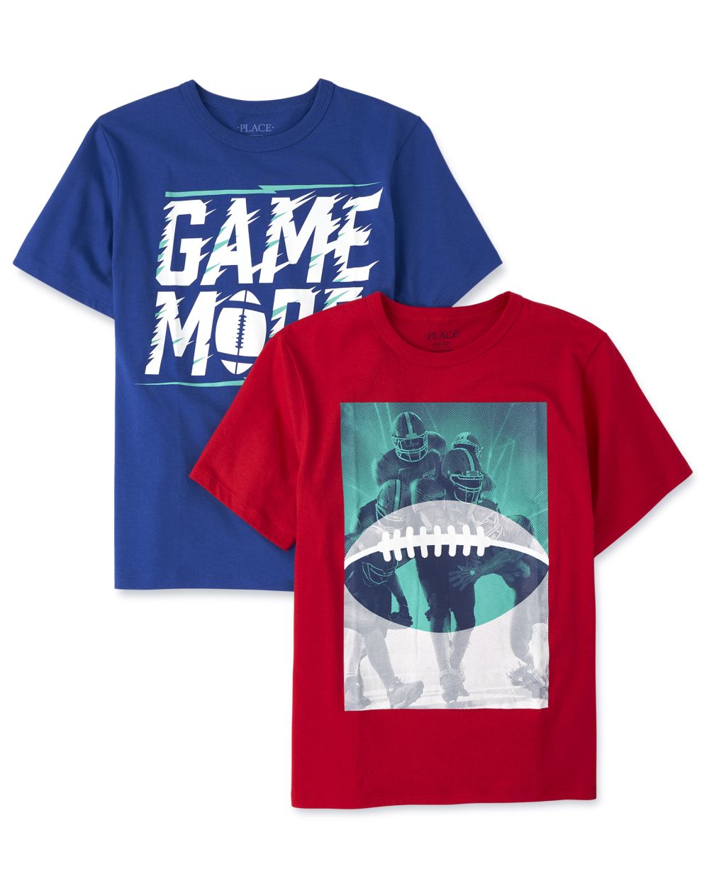 Boys Short Sleeve Sports Graphic Tee 2-Pack