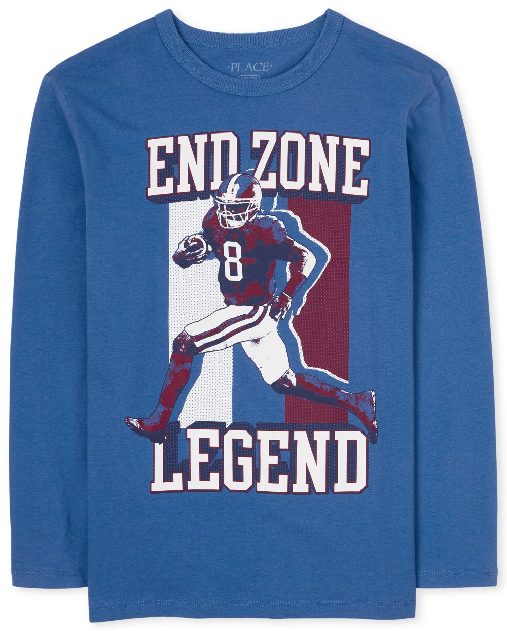 Boys Long Sleeve 'End Zone Legend' Football Graphic Tee