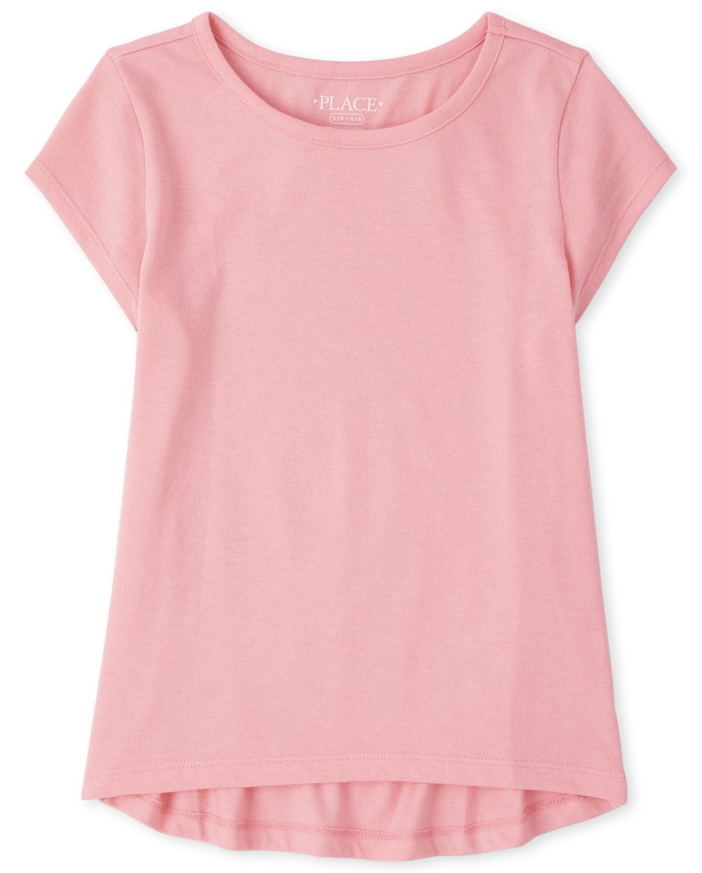 Girls Short Sleeve High Low Basic Layering Tee